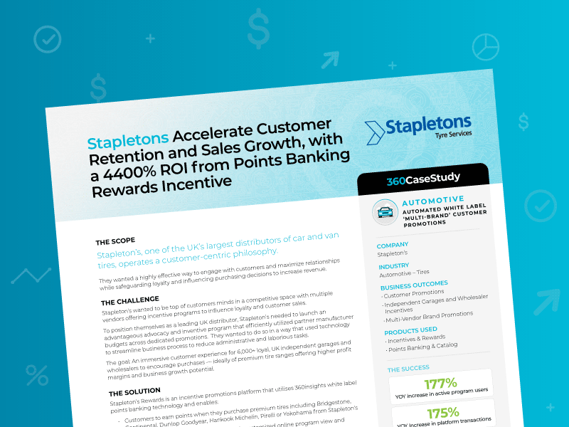 Automotive: Stapletons - Points Based Reward Incentives